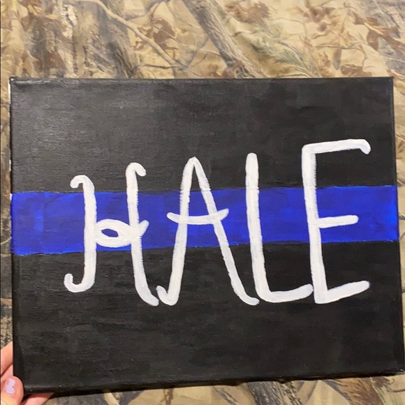 Other | Custom Thin Blue Line Artpaintings | Poshmark
